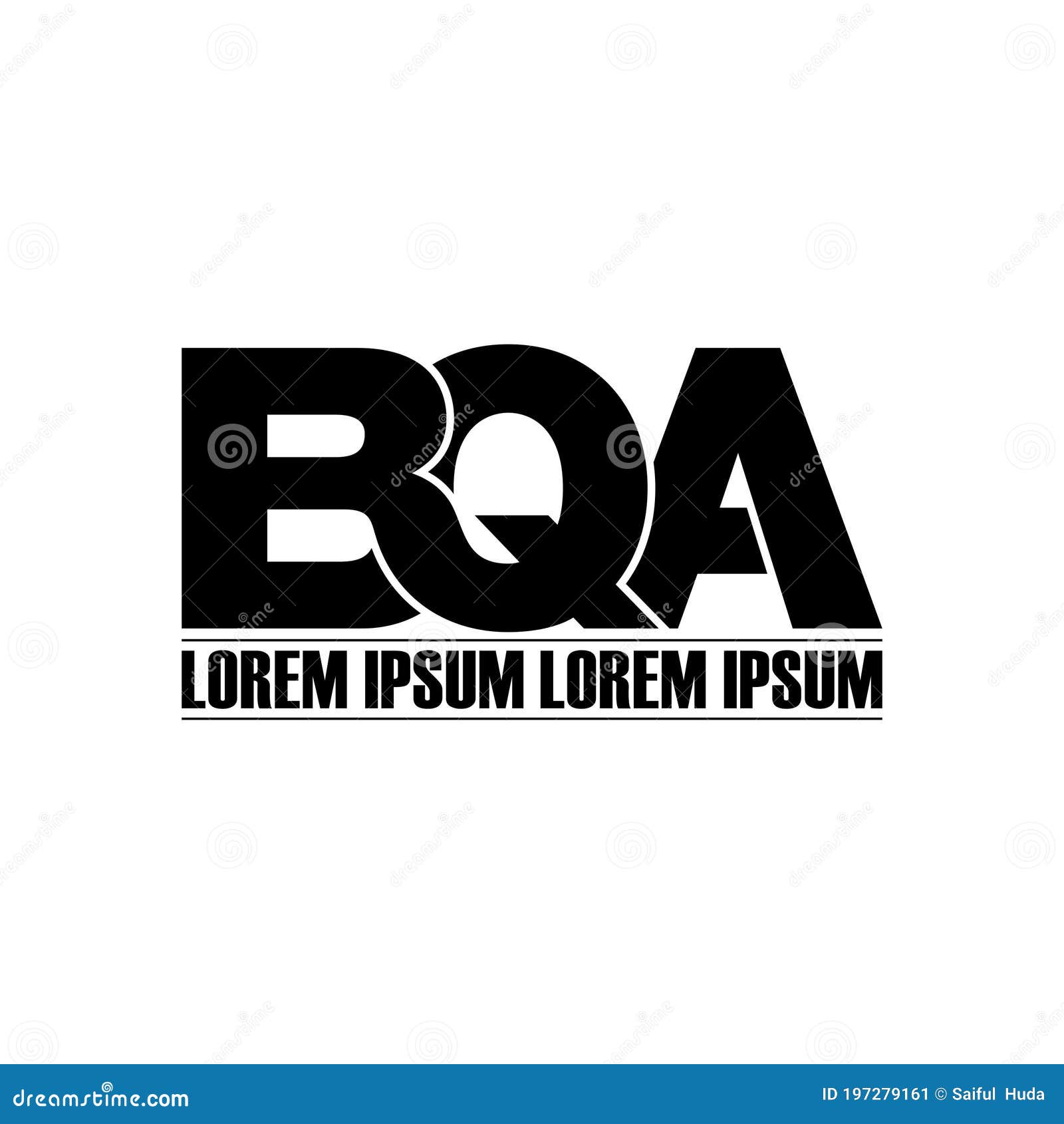 Letter BQA Simple Monogram Logo Icon Design. Stock Vector ...