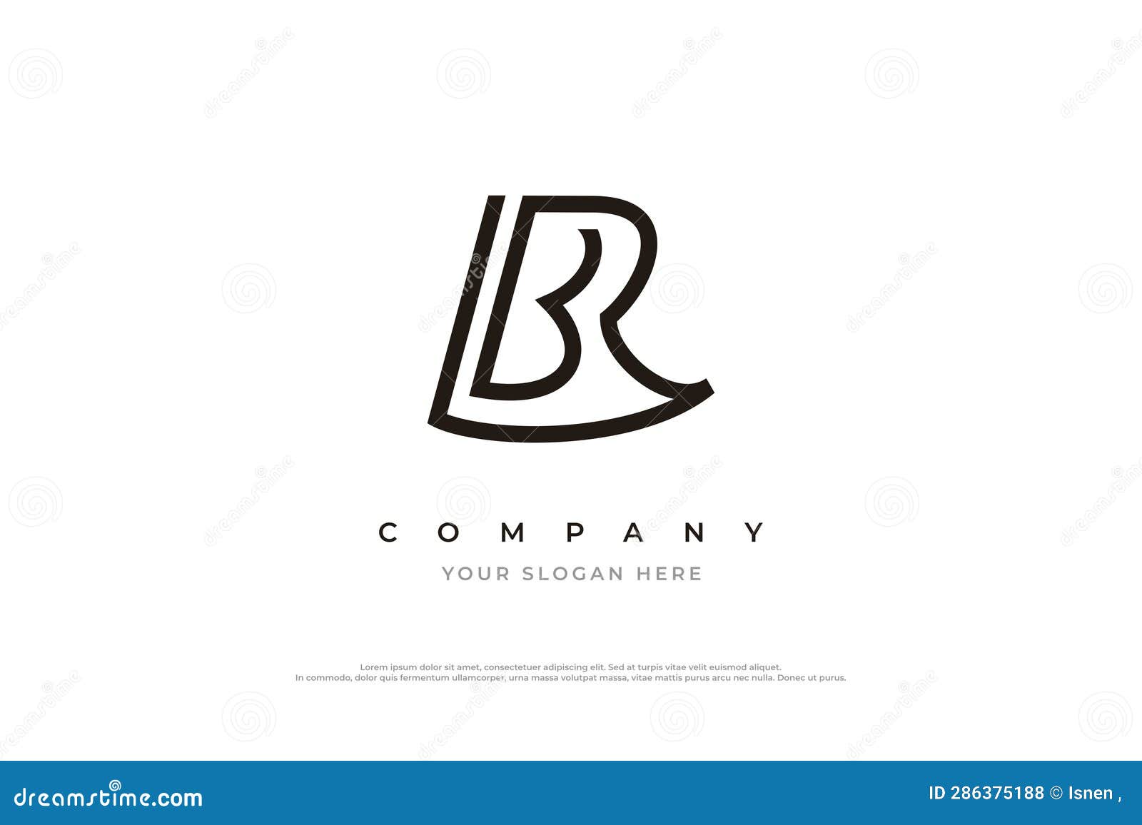 Letter BR Logo or RB Logo Design Stock Vector - Illustration of ...