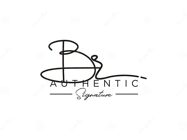 Letter BR Signature Logo Template Vector Stock Vector - Illustration of ...