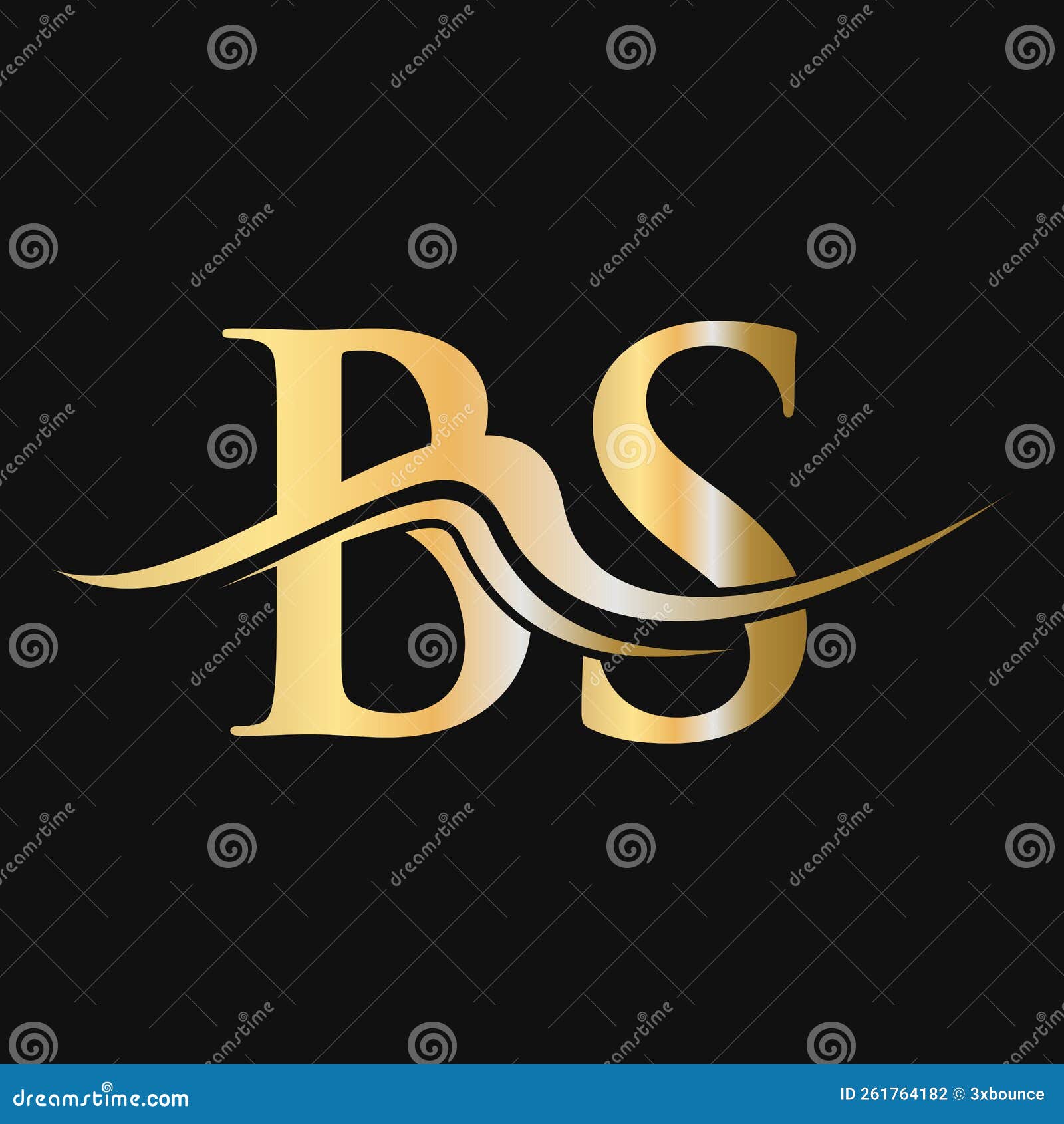 Letter BS Logo Design. Initial BS Logotype Template Stock Vector ...