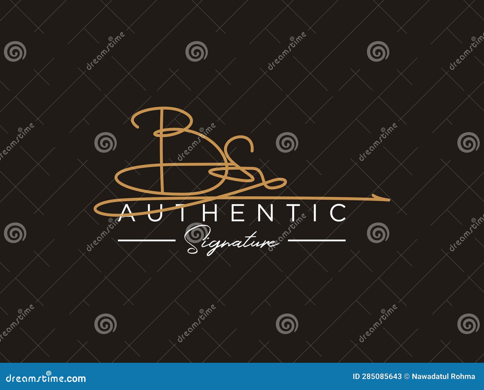 Letter BS Signature Logo Template Vector Stock Vector - Illustration of ...