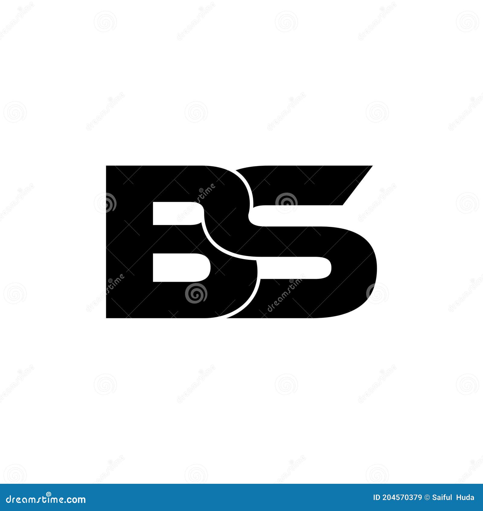 Letter BS Simple Monogram Logo Icon Design. Stock Vector - Illustration ...