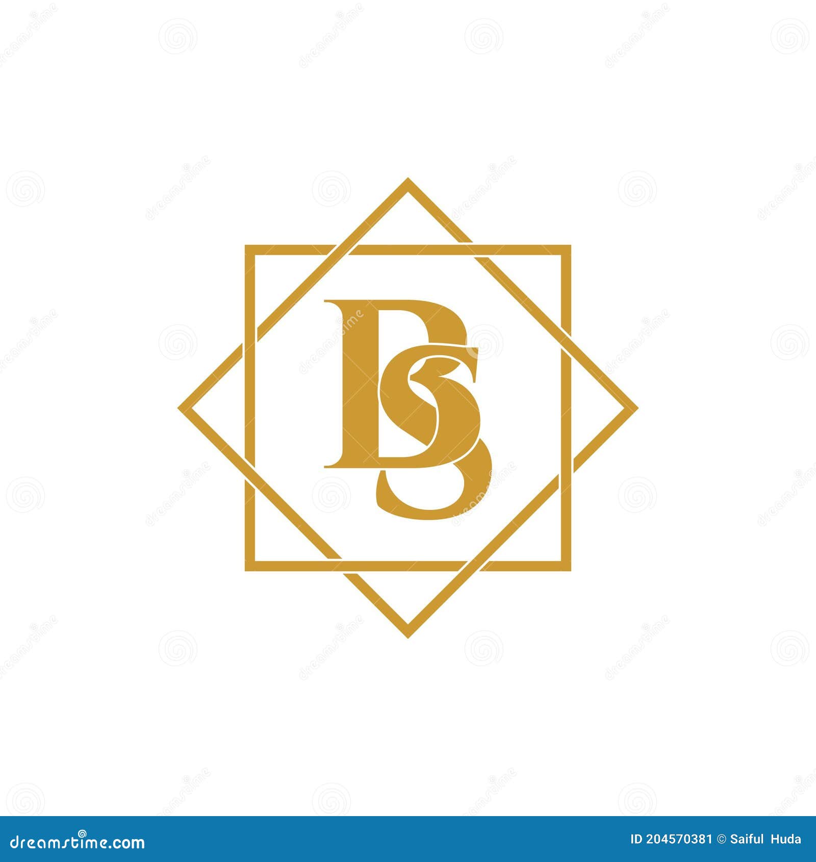 Letter BS Simple Monogram Logo Icon Design. Stock Vector - Illustration ...
