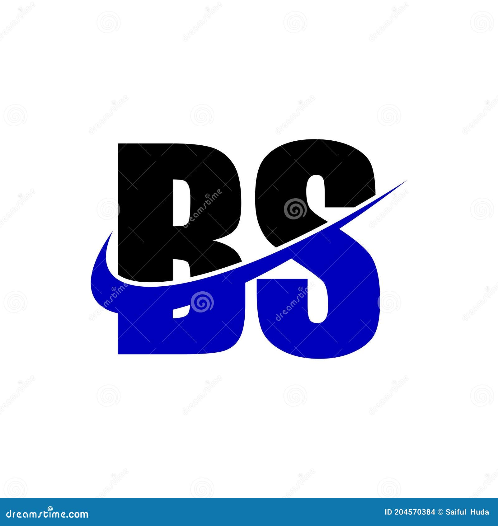 Letter BS Simple Monogram Logo Icon Design. Stock Vector - Illustration ...