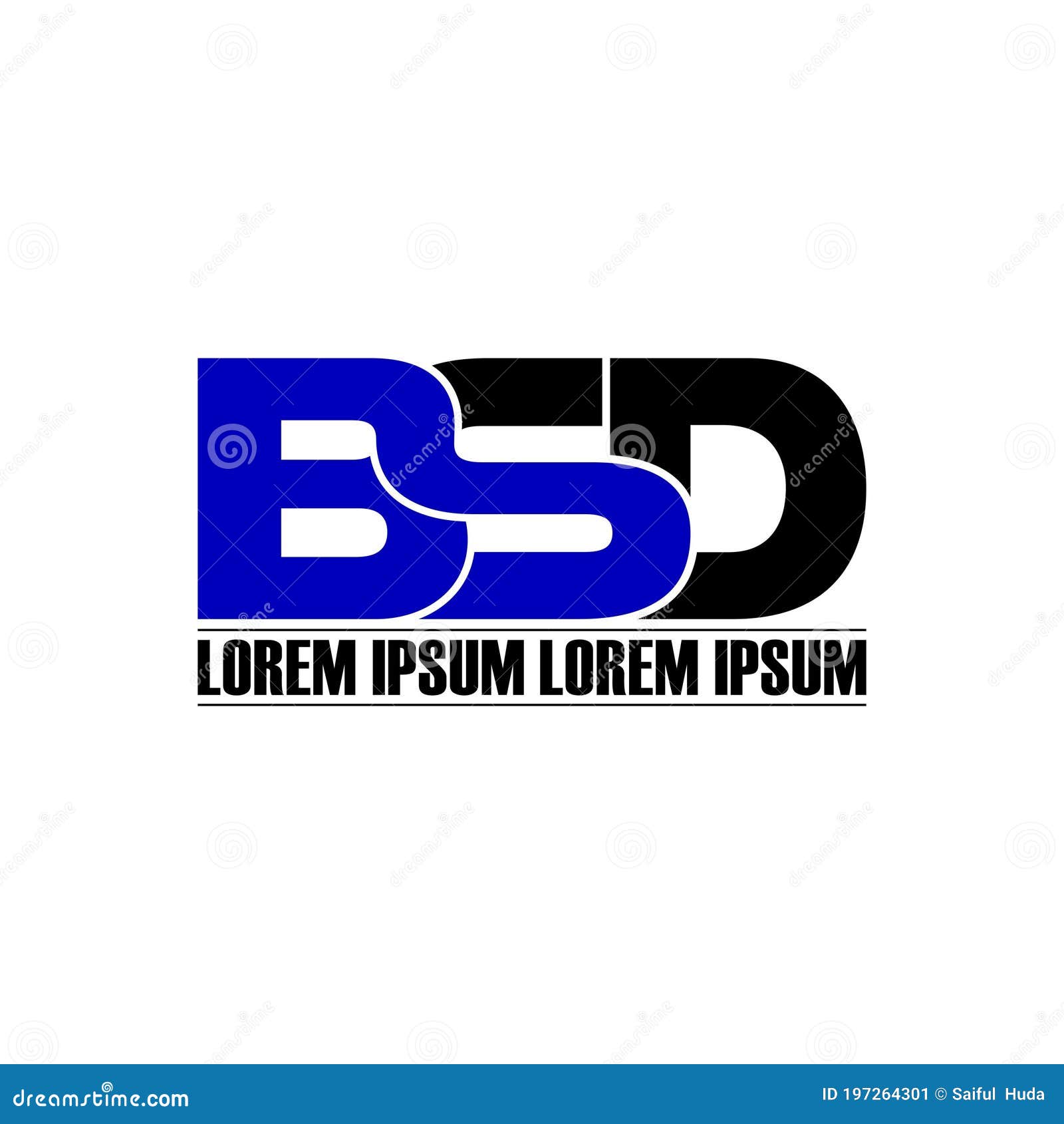 Letter BSD Simple Monogram Logo Icon Design. Stock Vector ...