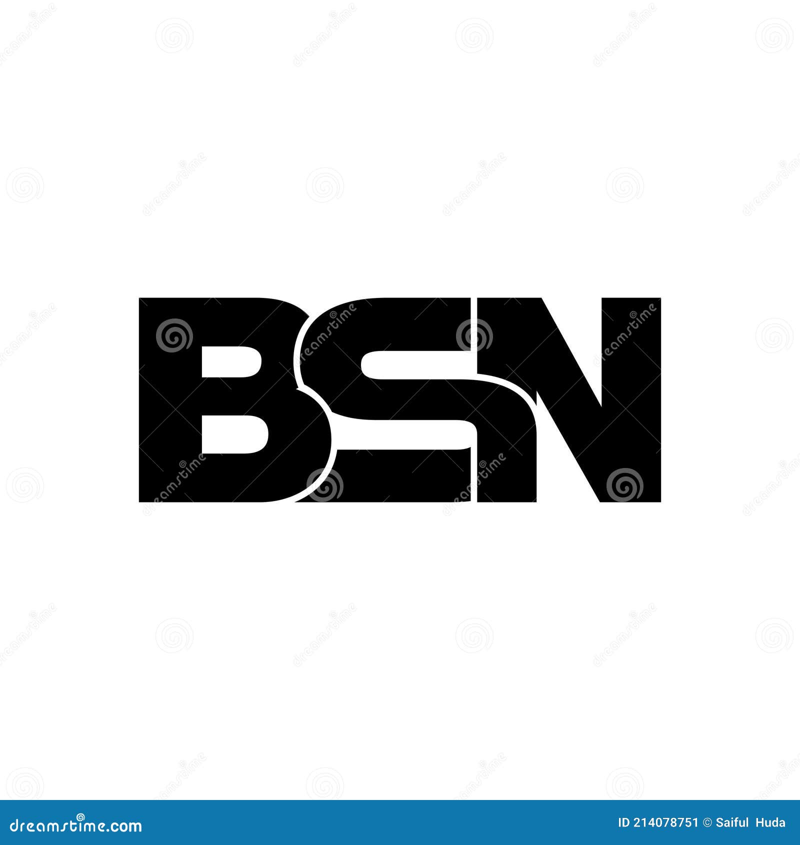 Letter BSN Simple Monogram Logo Icon Design. Stock Vector ...