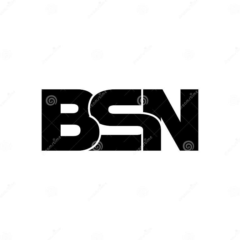 Letter BSN Simple Monogram Logo Icon Design. Stock Vector ...