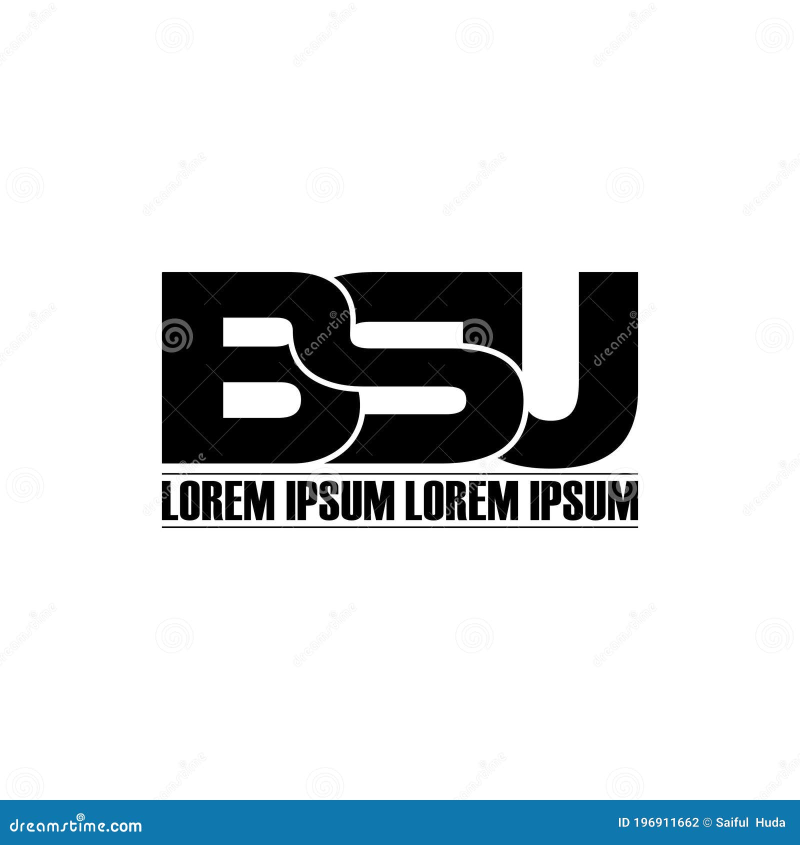 Letter BSU Simple Monogram Logo Icon Design. Stock Vector ...