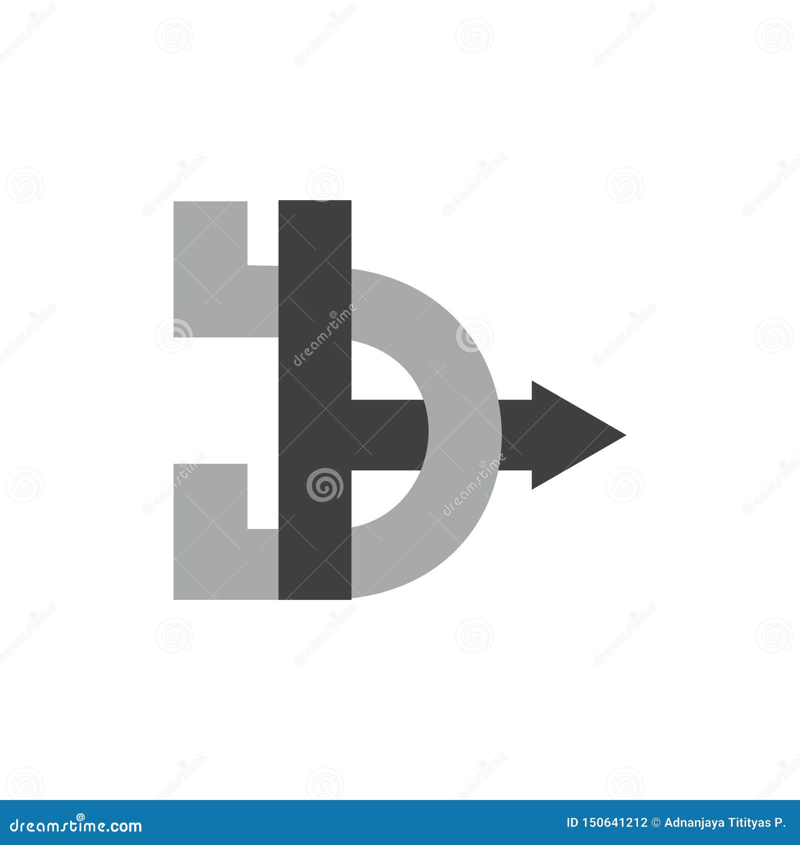 Letter Bt Linked Arrow Line Logo Vector Stock Vector - Illustration of ...