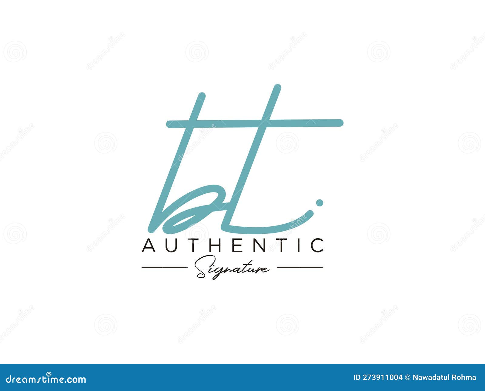 Letter BT Signature Logo Template Vector Stock Vector - Illustration of ...