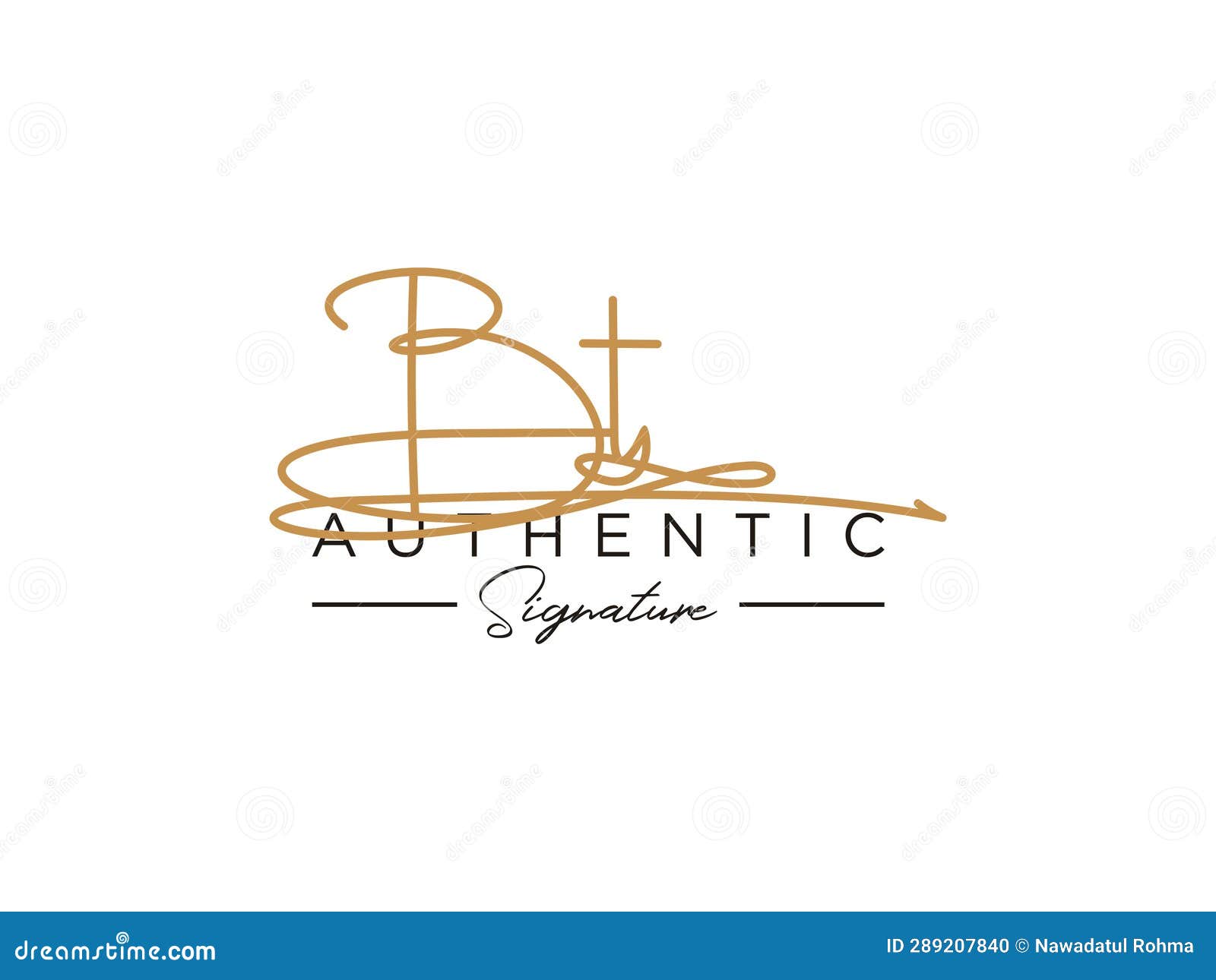 Letter BT Signature Logo Template Vector Stock Vector - Illustration of ...