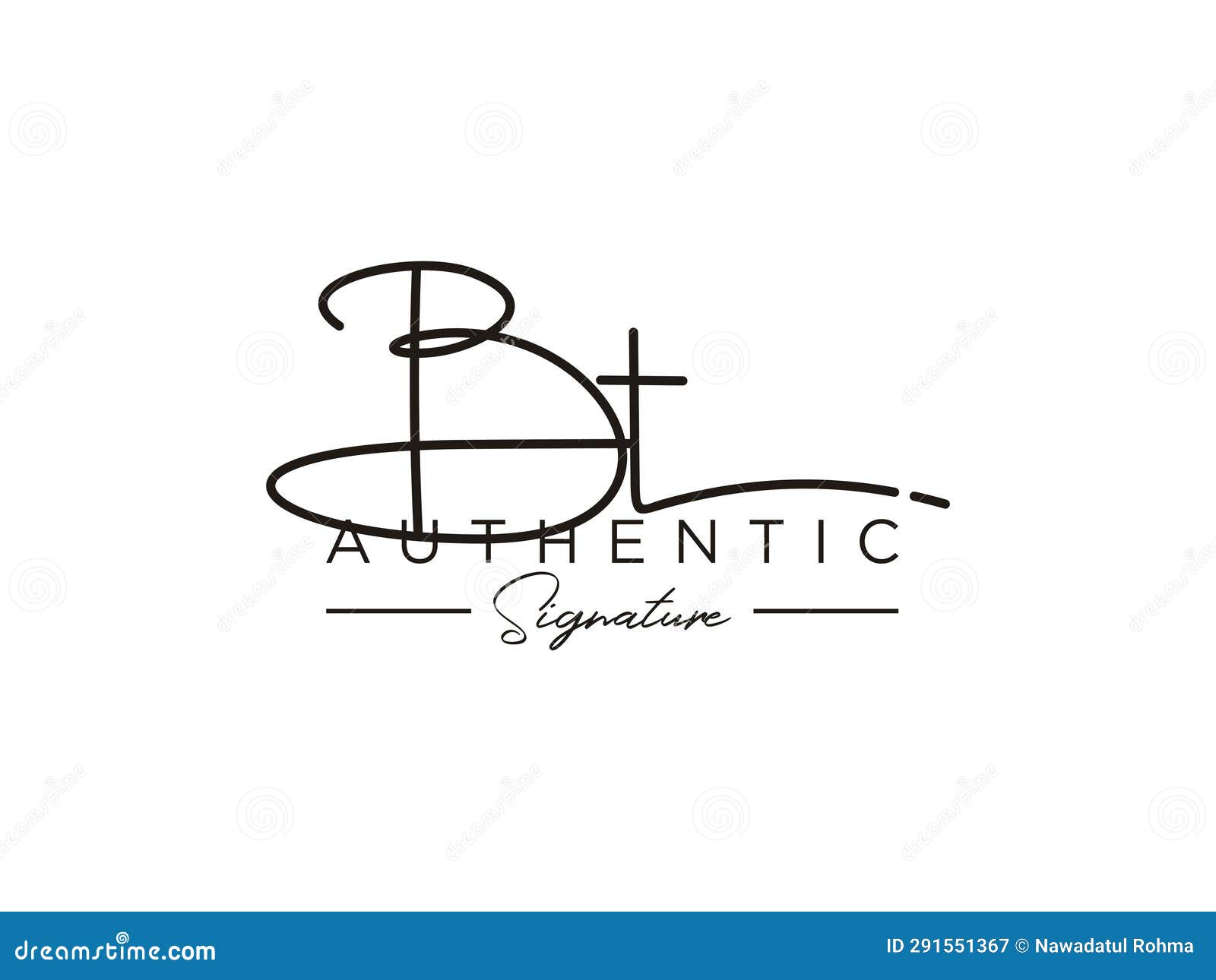 Letter BT Signature Logo Template Vector Stock Vector - Illustration of ...