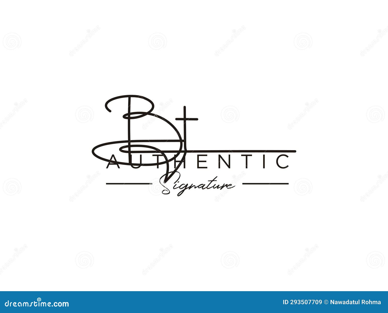 Letter BT Signature Logo Template Vector Stock Vector - Illustration of ...