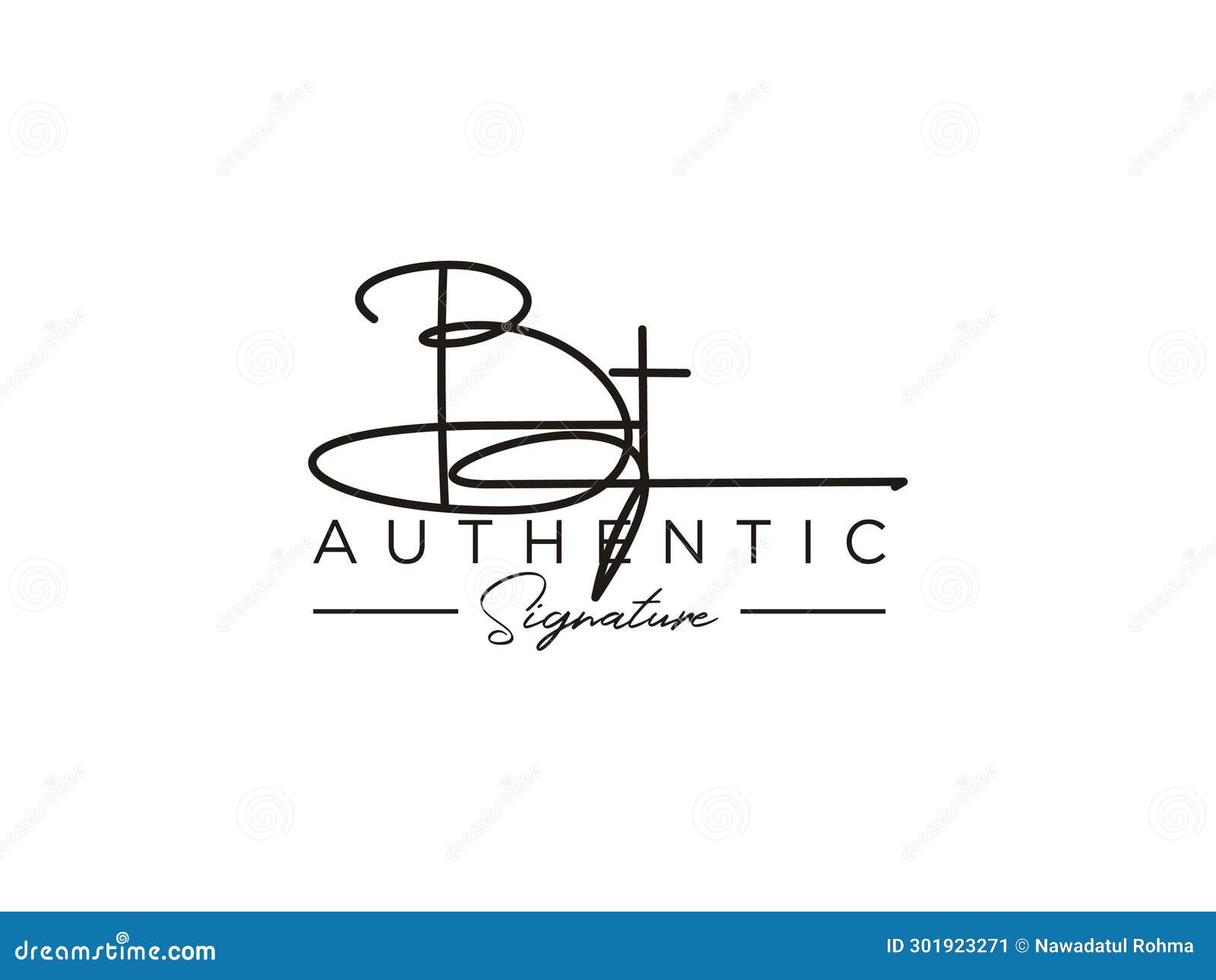 Letter BT Signature Logo Template Vector Stock Vector - Illustration of ...