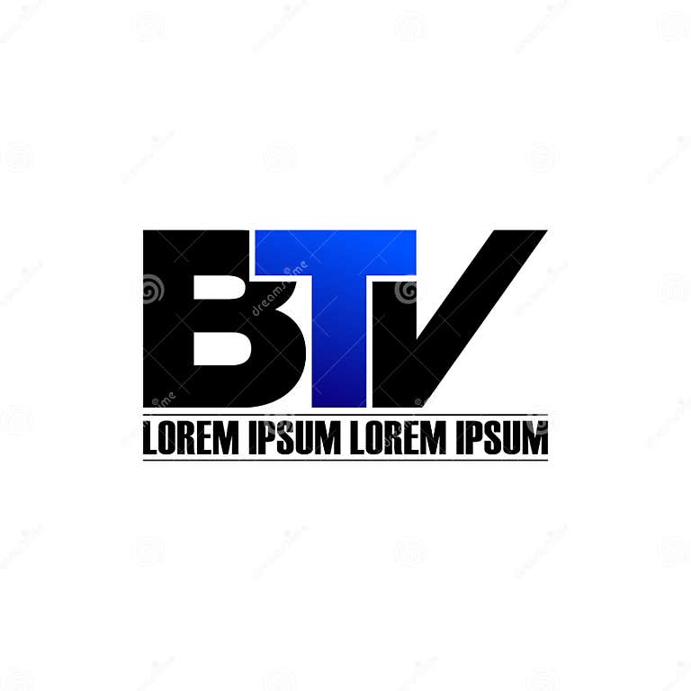 Letter BTV Simple Monogram Logo Icon Design. Stock Vector ...