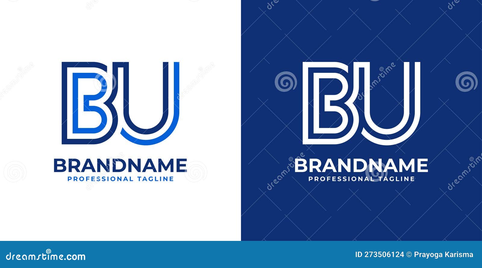 Letter BU Line Monogram Logo, Suitable for Any Business with BU or UB ...
