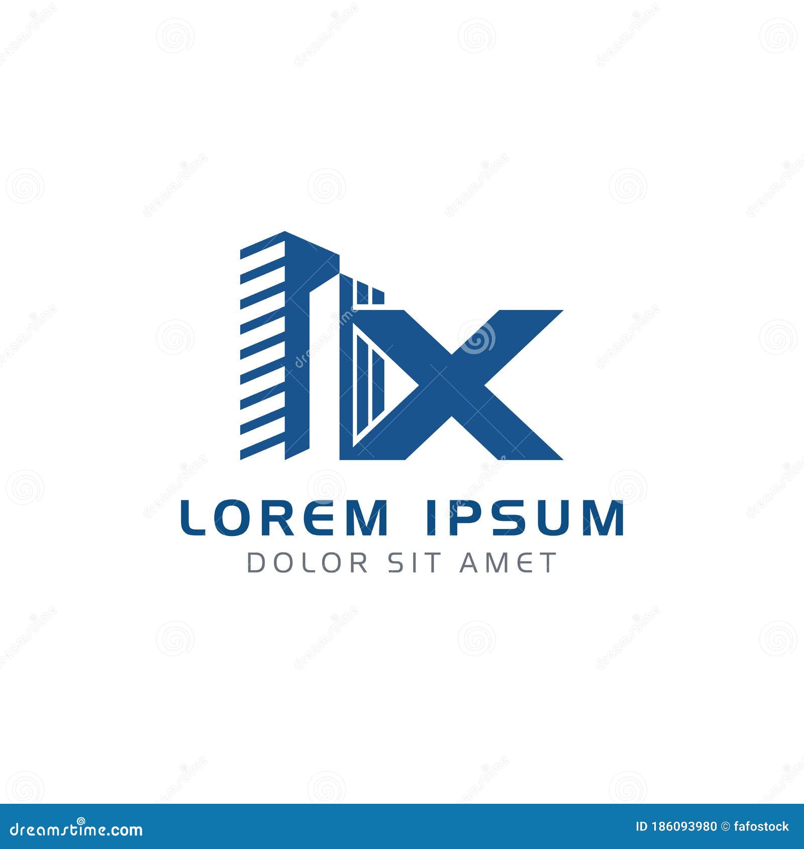 Letter X with Building Logo Design Template Stock Vector - Illustration ...