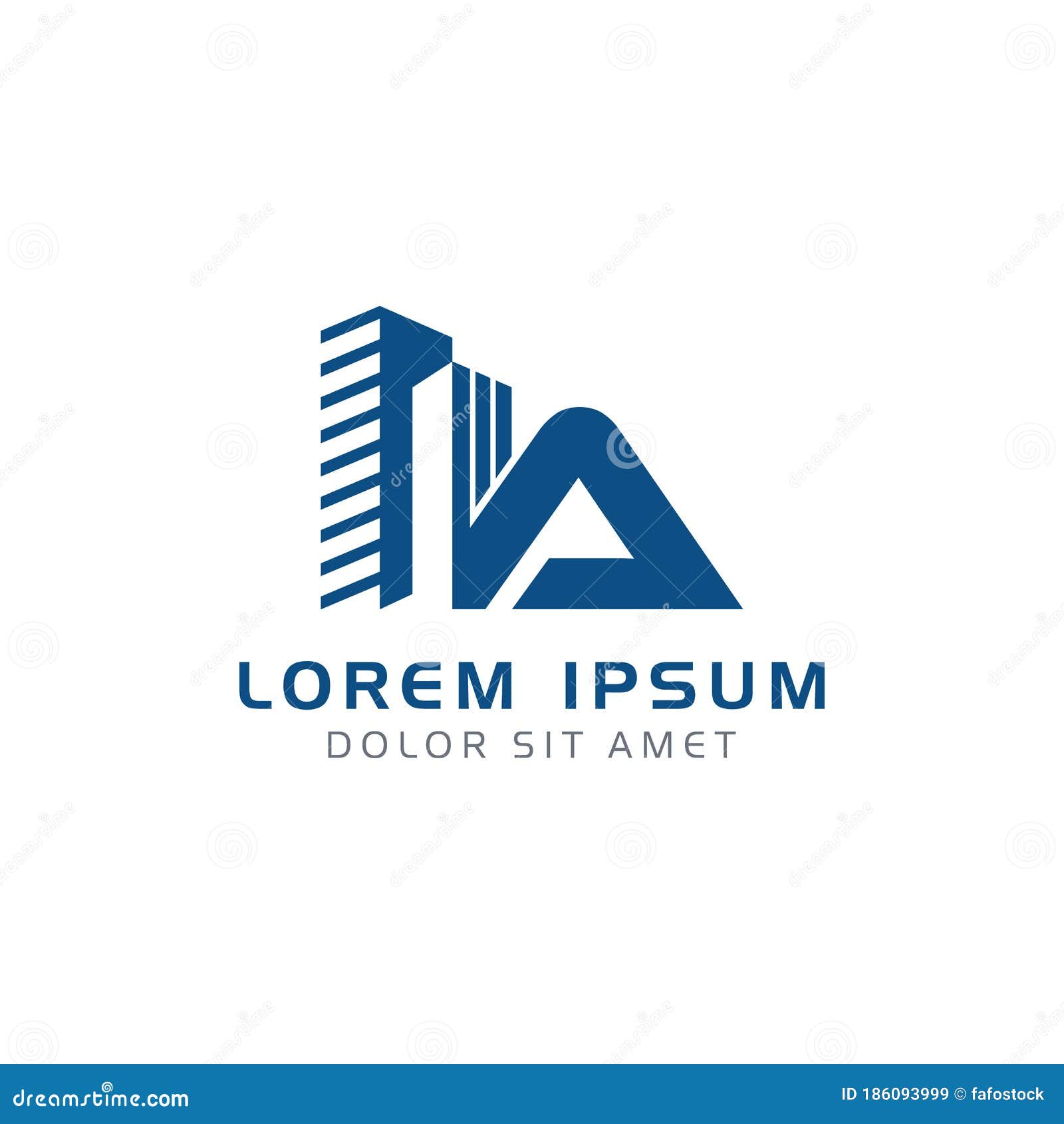 Letter a with Building Logo Design Template Stock Vector - Illustration ...