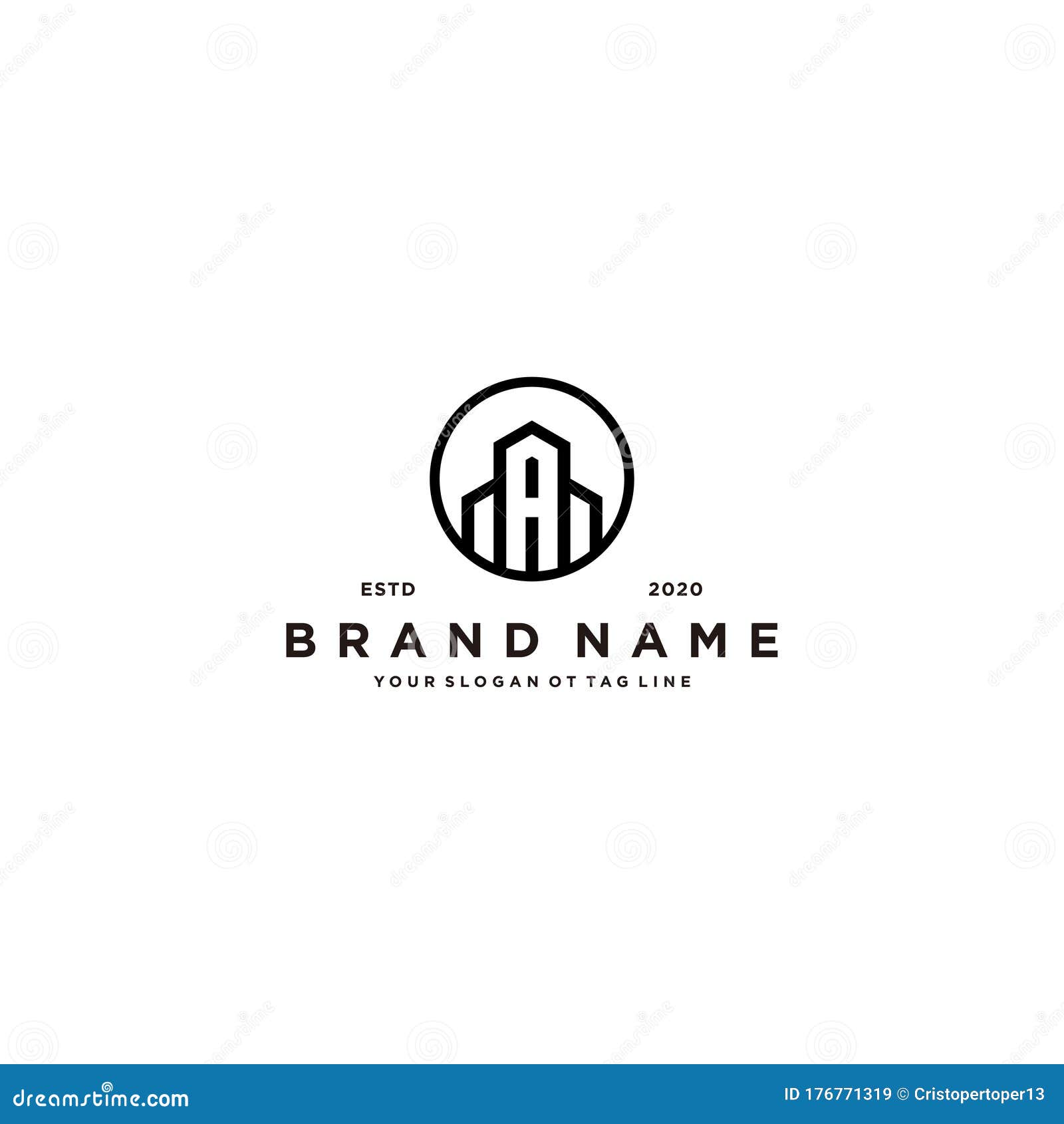 Letter a and Building Logo Design Vector Stock Vector - Illustration of ...