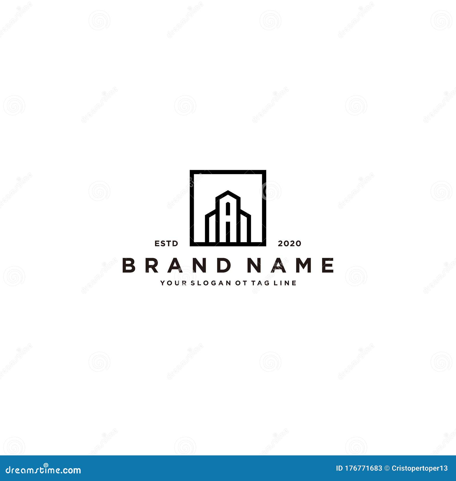 Letter a and Building Logo Design Vector Stock Vector - Illustration of ...