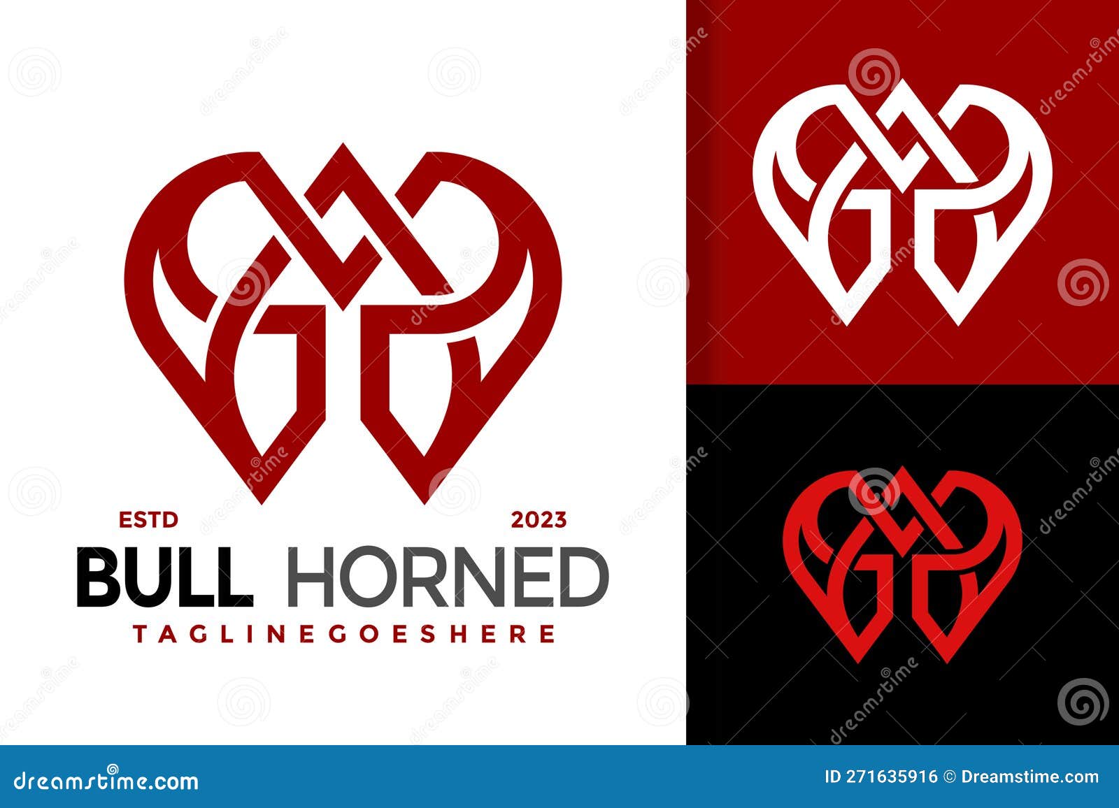 Letter a Bull Horn Logo Vector Icon Illustration Stock Vector ...