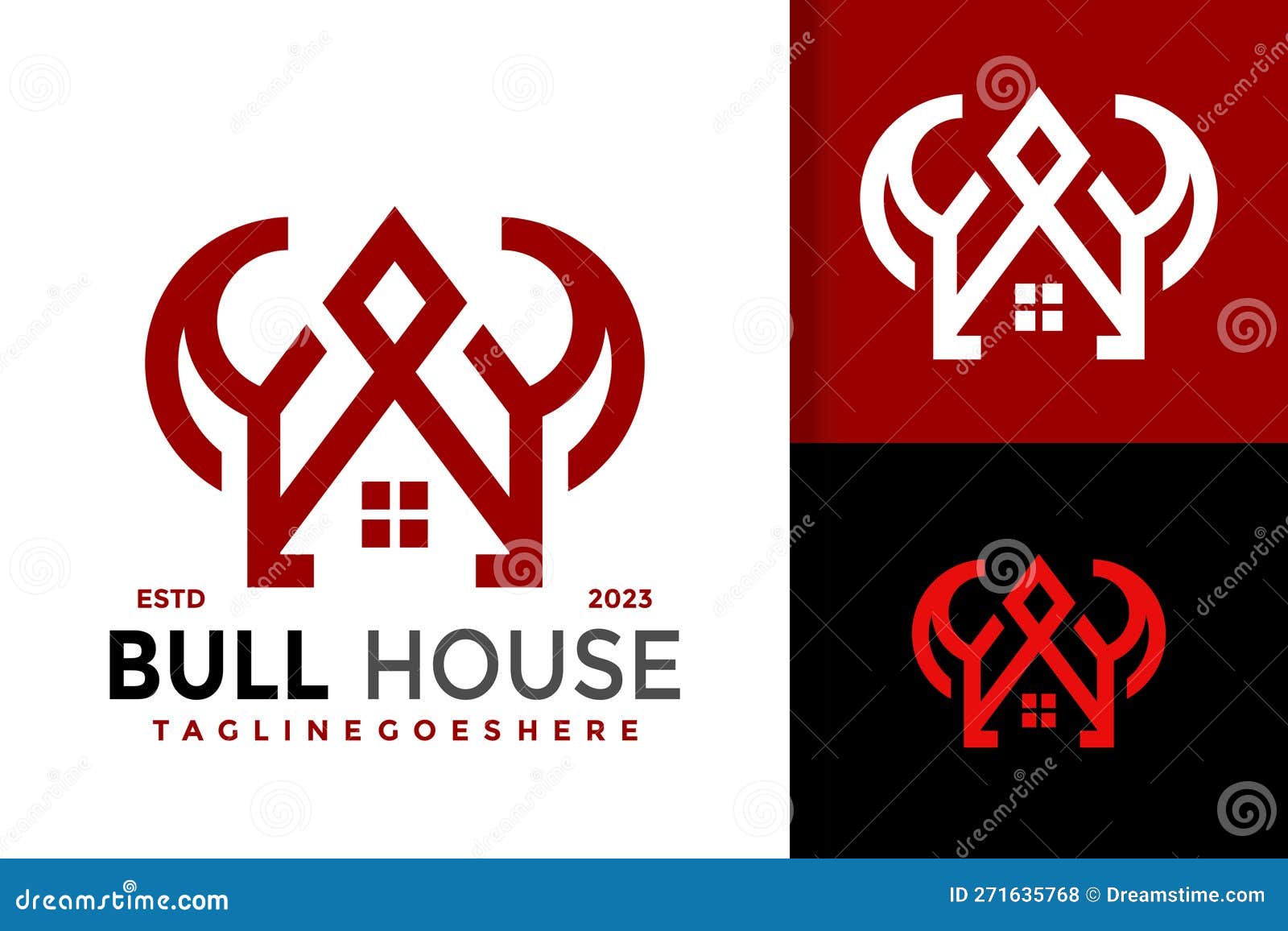 Letter a Bull House Logo Vector Icon Illustration Stock Vector ...