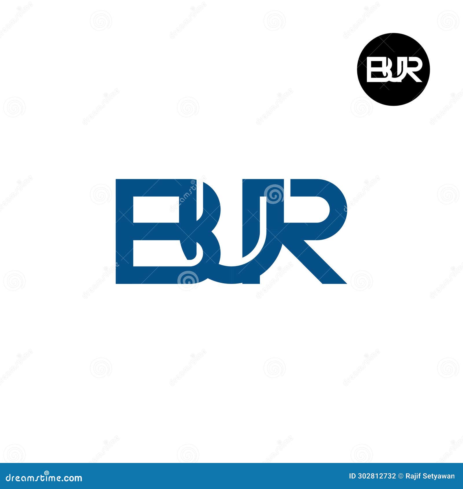 Letter BUR Monogram Logo Design Vector Illustration | CartoonDealer.com ...