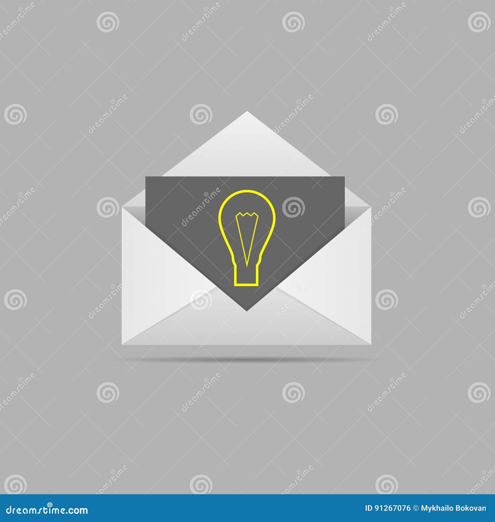 Letter with business idea stock vector. Illustration of internet - 91267076