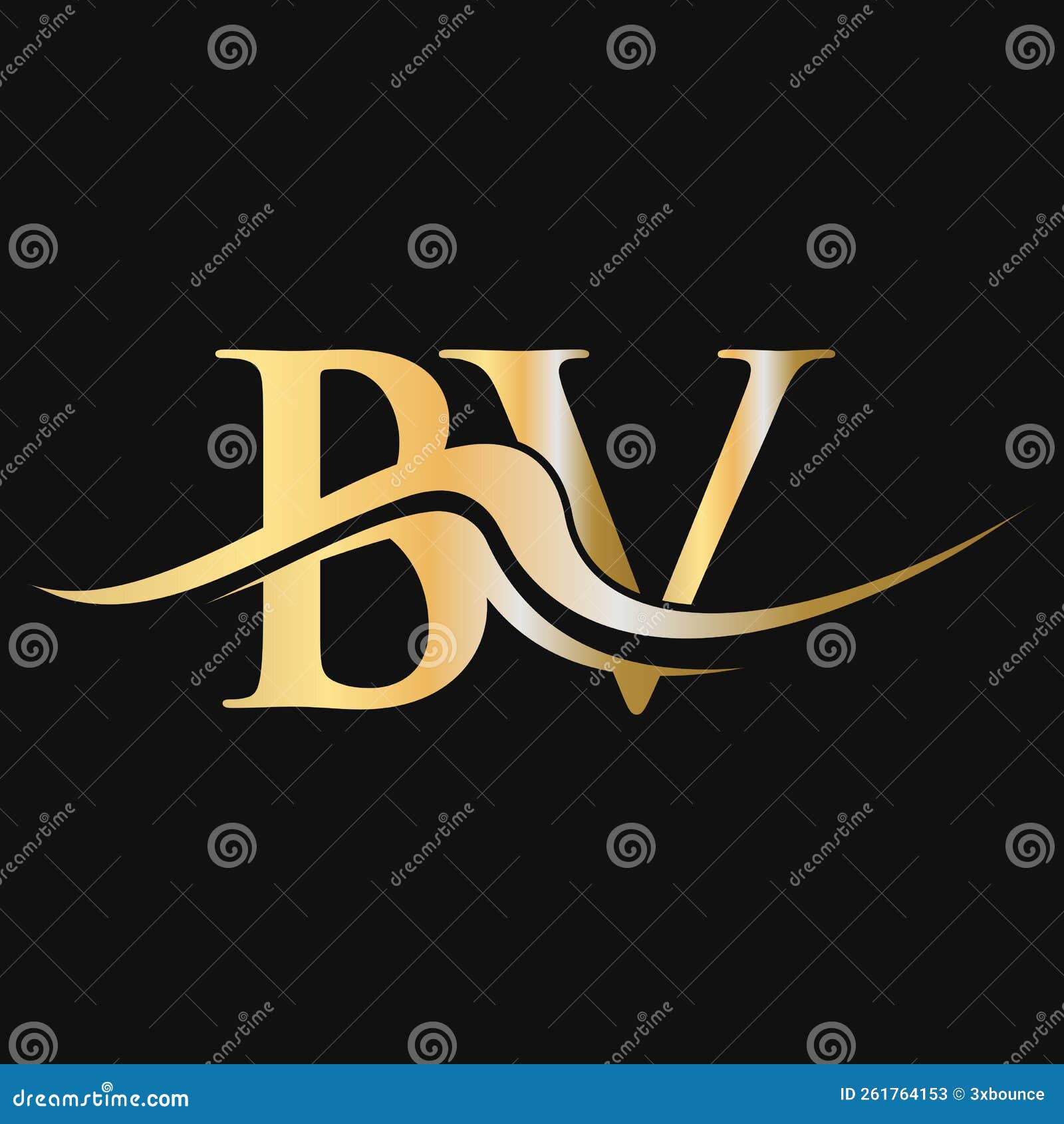 Letter BV Logo Design. Initial BV Logotype Template Stock Vector ...