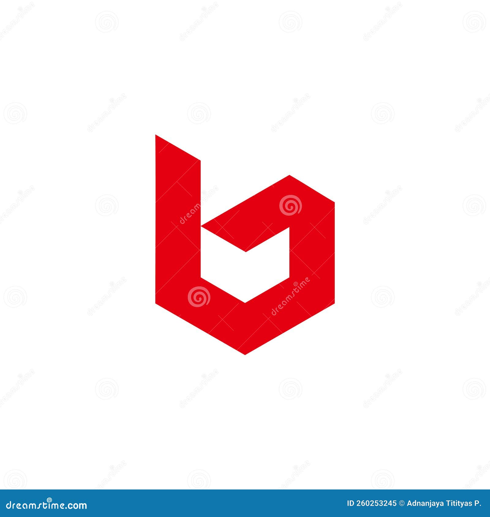 Letter Bv Simple Geometric Logo Vector Stock Vector - Illustration of ...