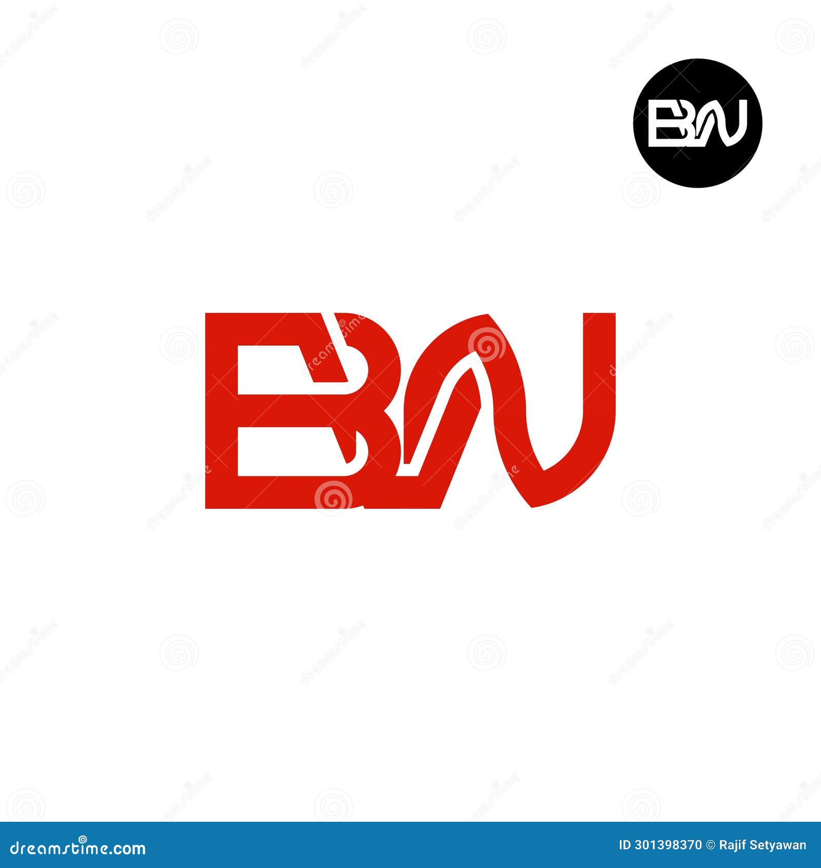Letter BVN Monogram Logo Design Stock Vector - Illustration of ...