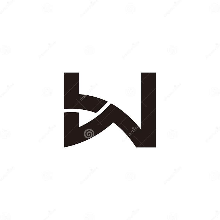 Letter Bw Monogram Curves Line Logo Vector Stock Vector - Illustration ...