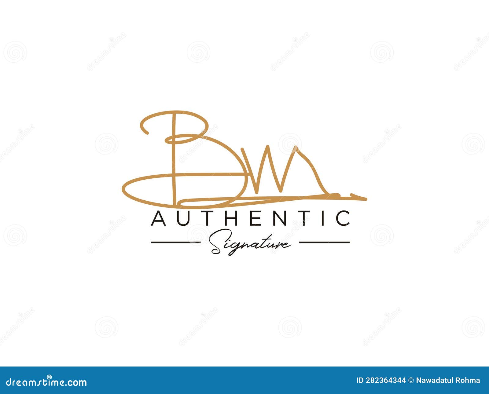 Letter BW Signature Logo Template Vector Stock Vector - Illustration of ...