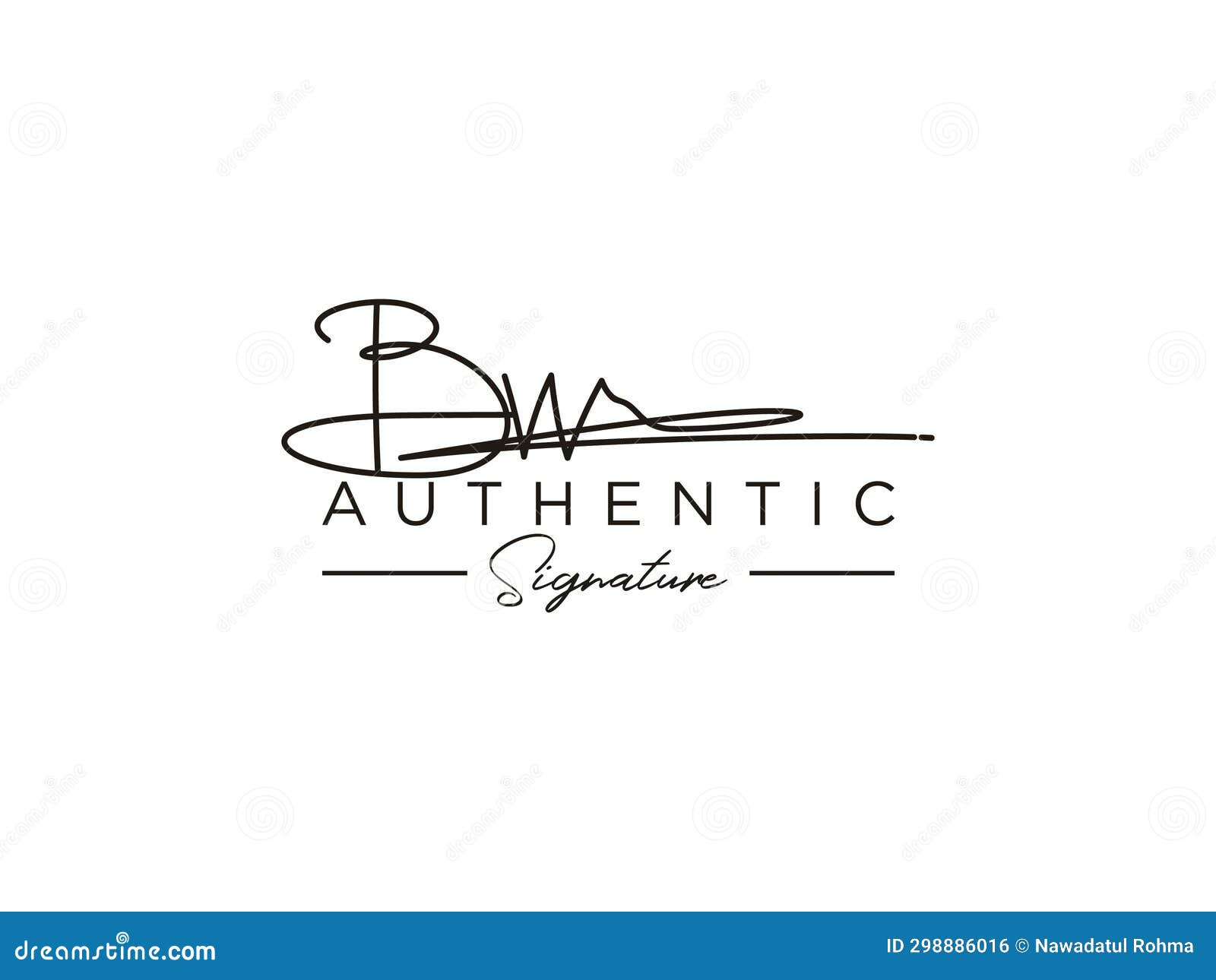 Letter BW Signature Logo Template Vector Stock Vector - Illustration of ...