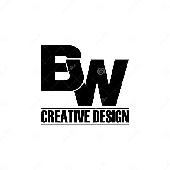 Letter BW Simple Monogram Logo Icon Design. Stock Vector - Illustration ...