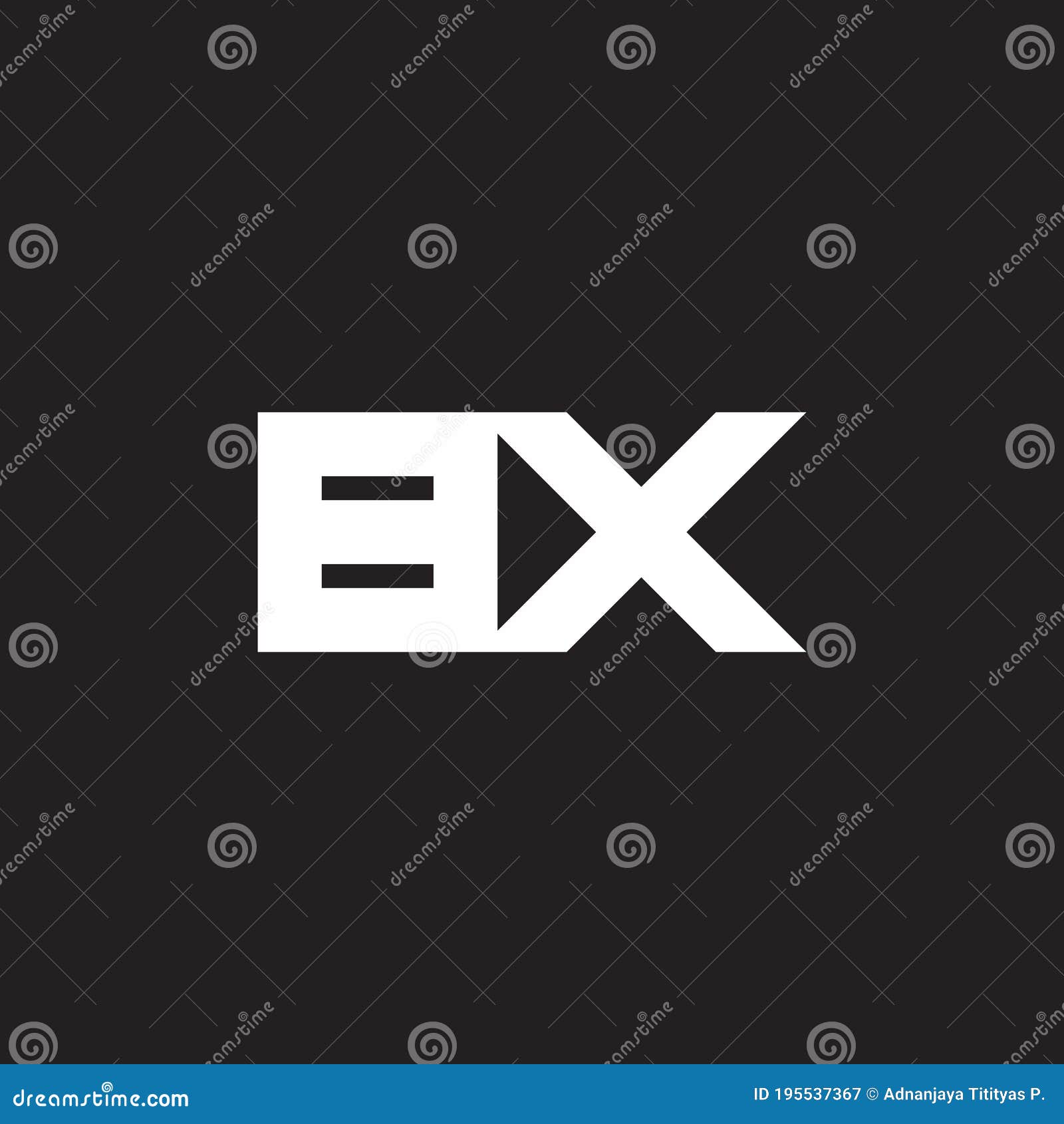 Letter Bx Square Geometric Triangles Arrow Symbol Logo Vector Stock ...