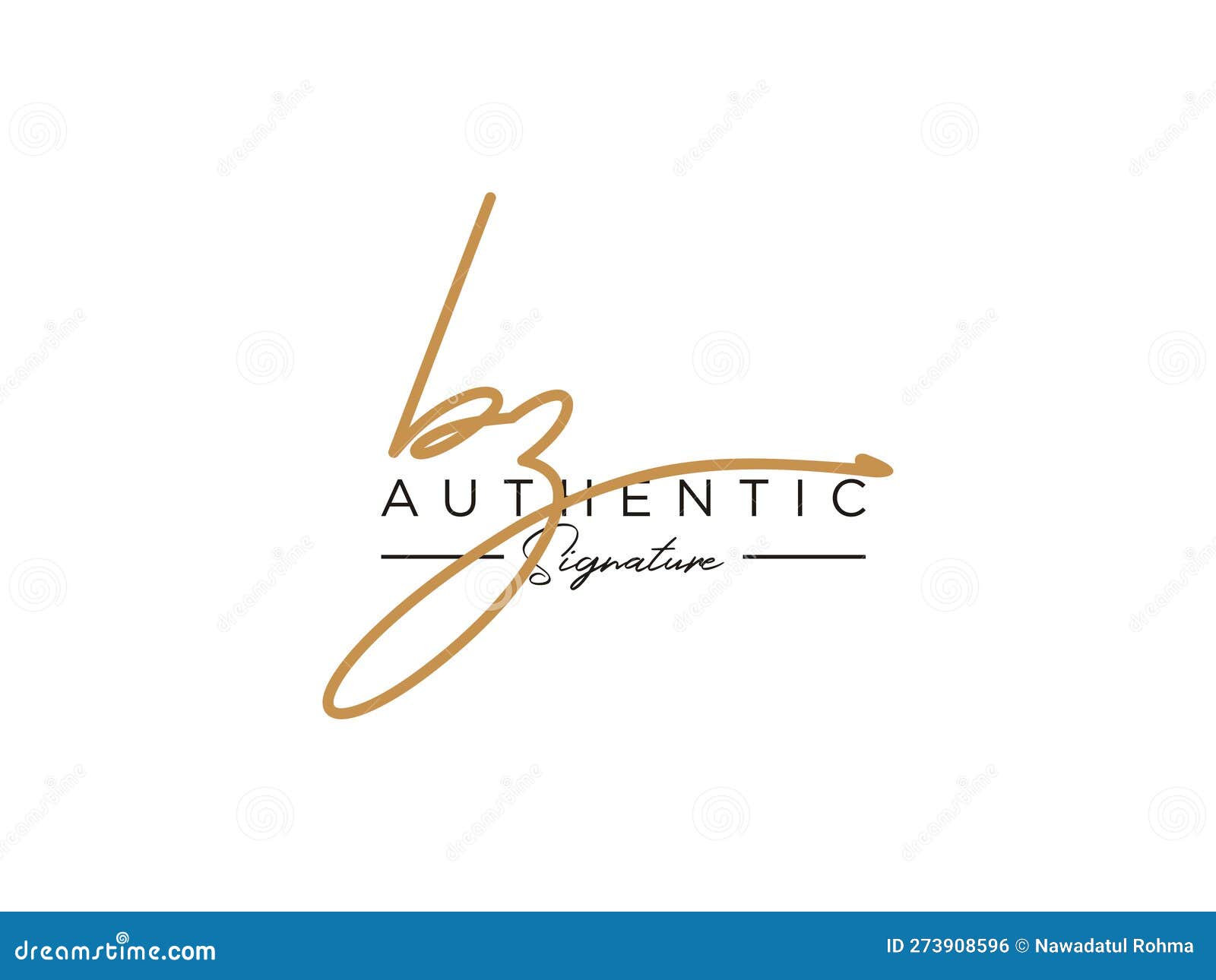 Letter BZ Signature Logo Template Vector Stock Vector - Illustration of ...
