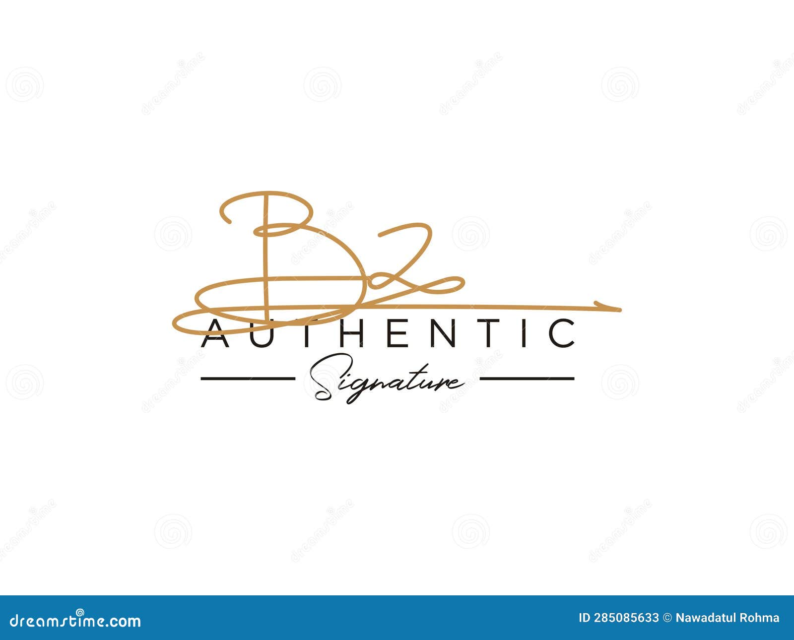 Letter BZ Signature Logo Template Vector Stock Vector - Illustration of ...