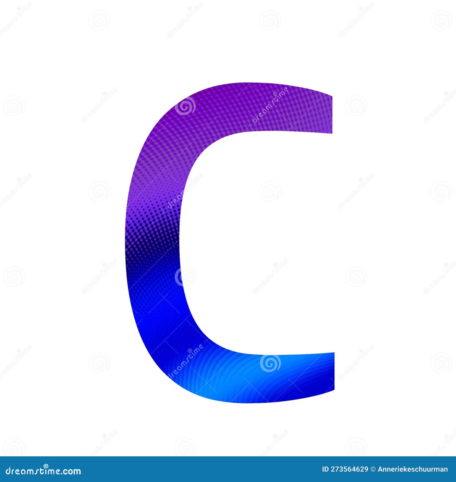 Letter C of the Alphabet Made with a Purple and Blue Background Stock ...