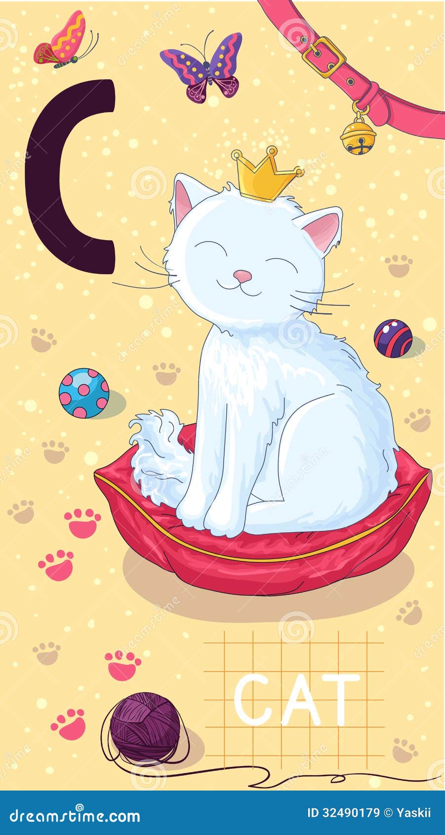 Letter C, animal ABC stock vector. Illustration of pillow - 32490179