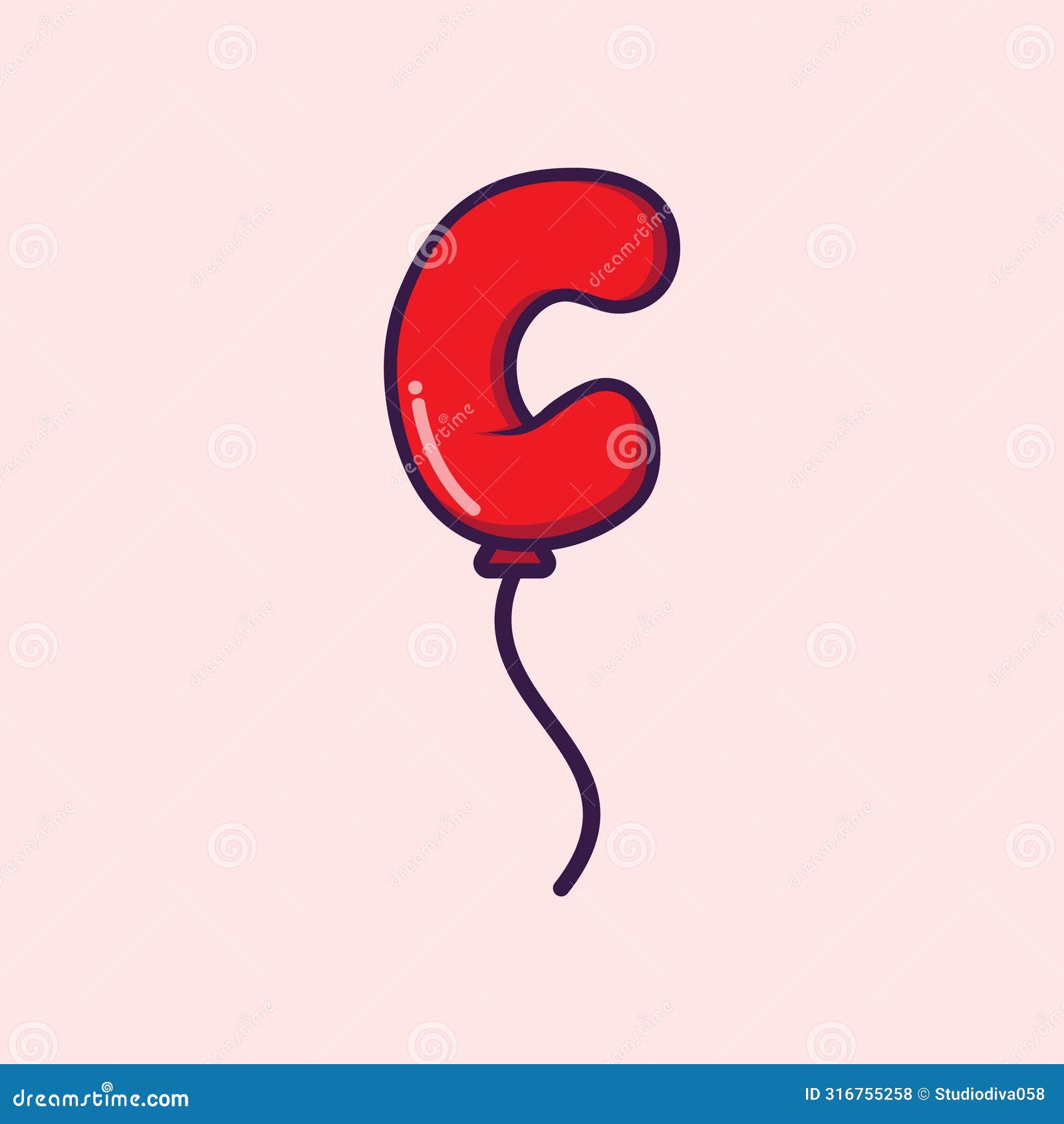 Letter C Balloon Logo Design Template Stock Vector - Illustration of ...