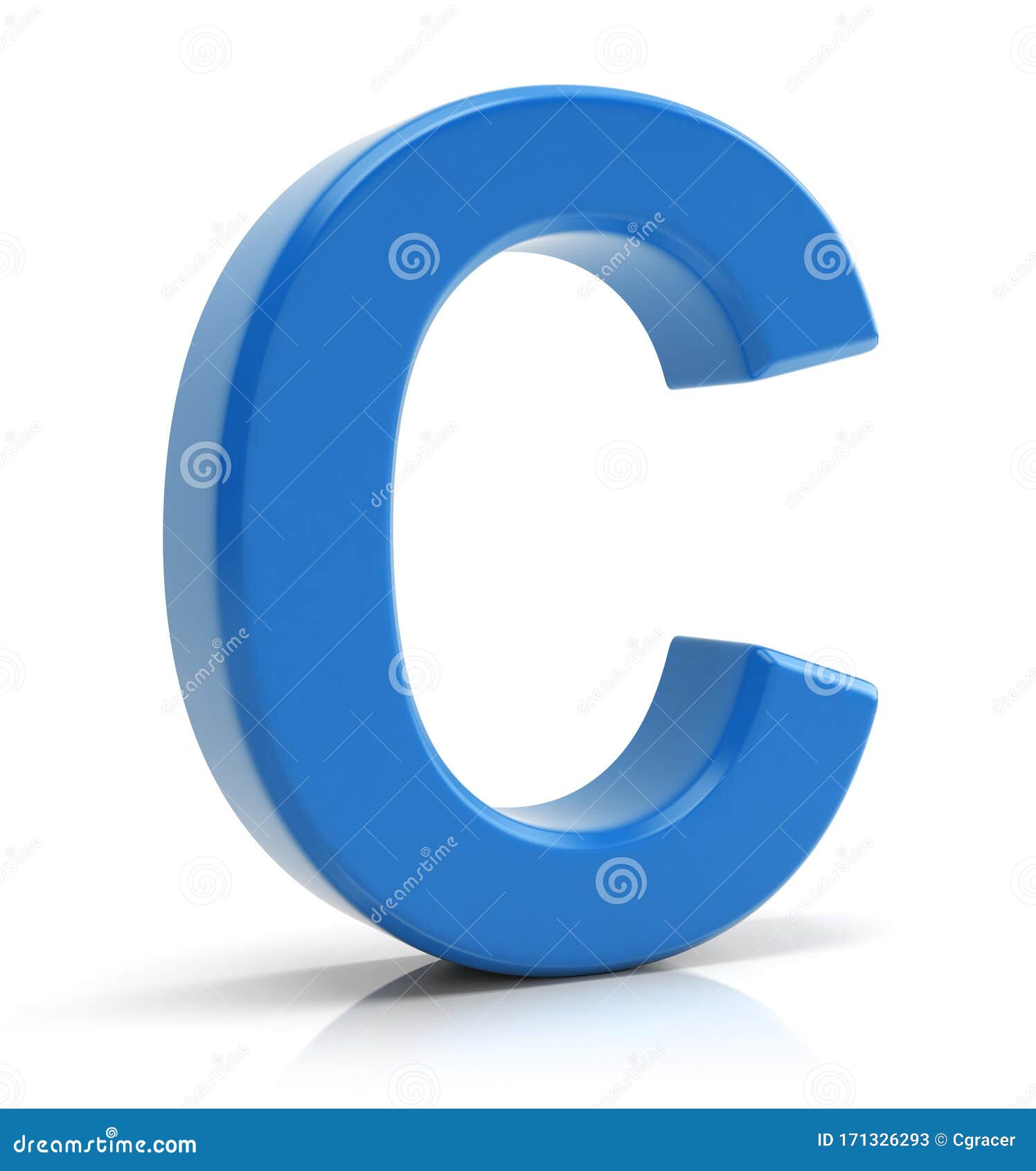 Letter C stock illustration. Illustration of blue, letters - 171326293