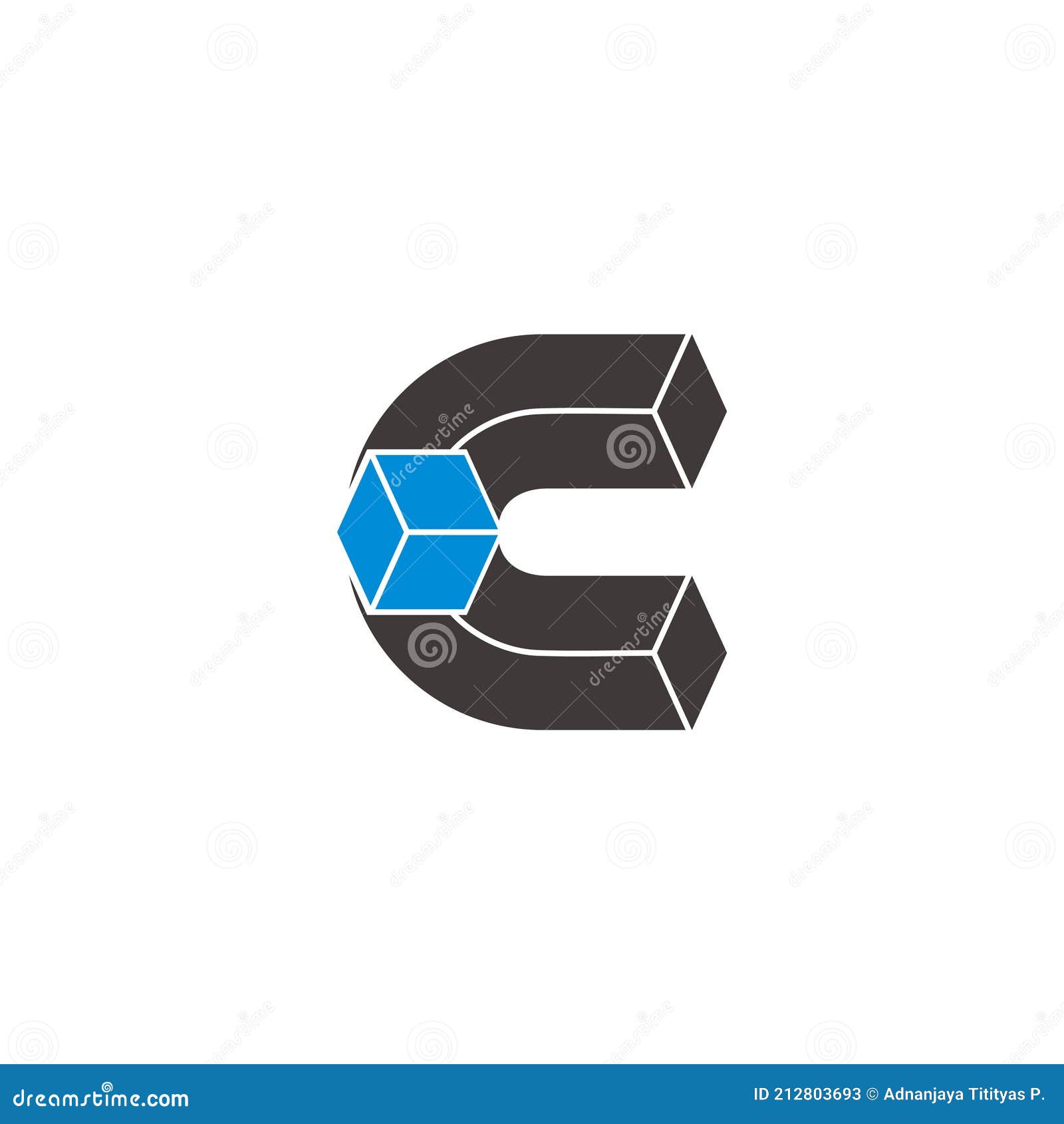 Letter C Box Simple Geometric Flat 3d Design Logo Vector Stock Vector ...