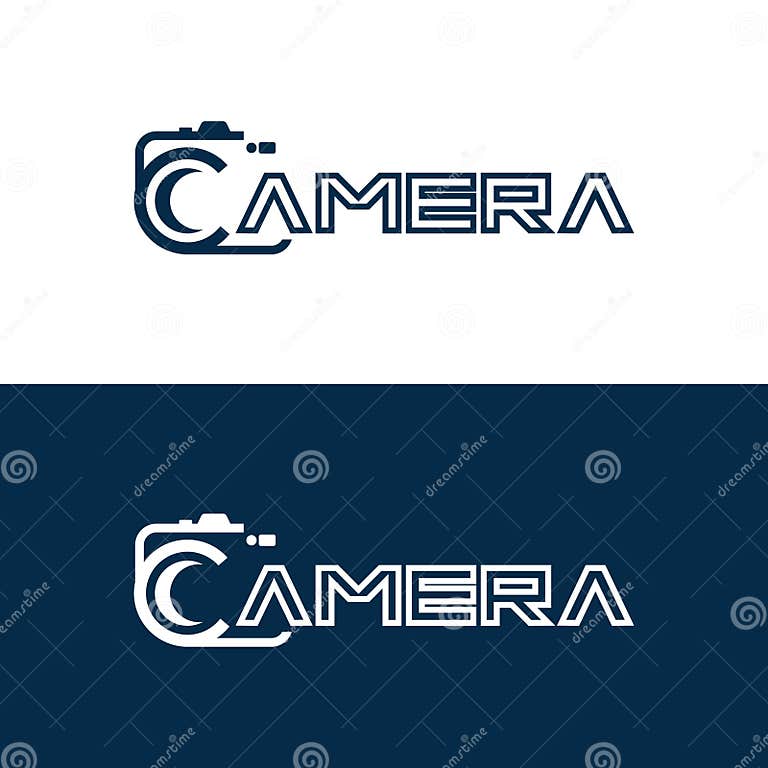 Letter C with Camera Logo Design Vector Illustration Template Stock ...
