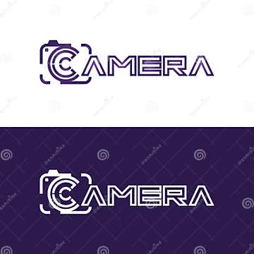 Letter C with Camera Logo Design Vector Illustration Template Stock ...