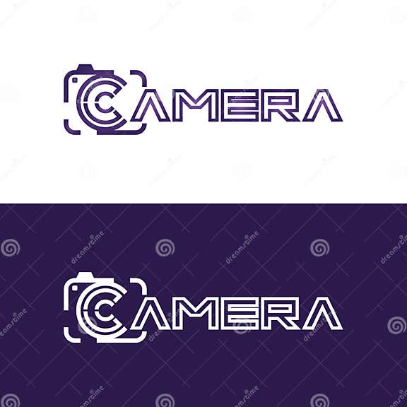 Letter C with Camera Logo Design Vector Illustration Template Stock ...