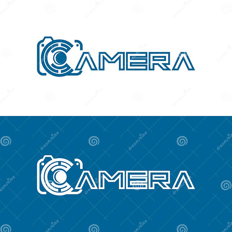 Letter C with Camera Logo Design Vector Illustration Template Stock ...