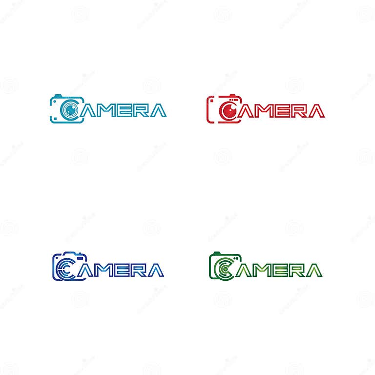 Letter C with Camera Logo Design Vector Illustration Template Stock ...