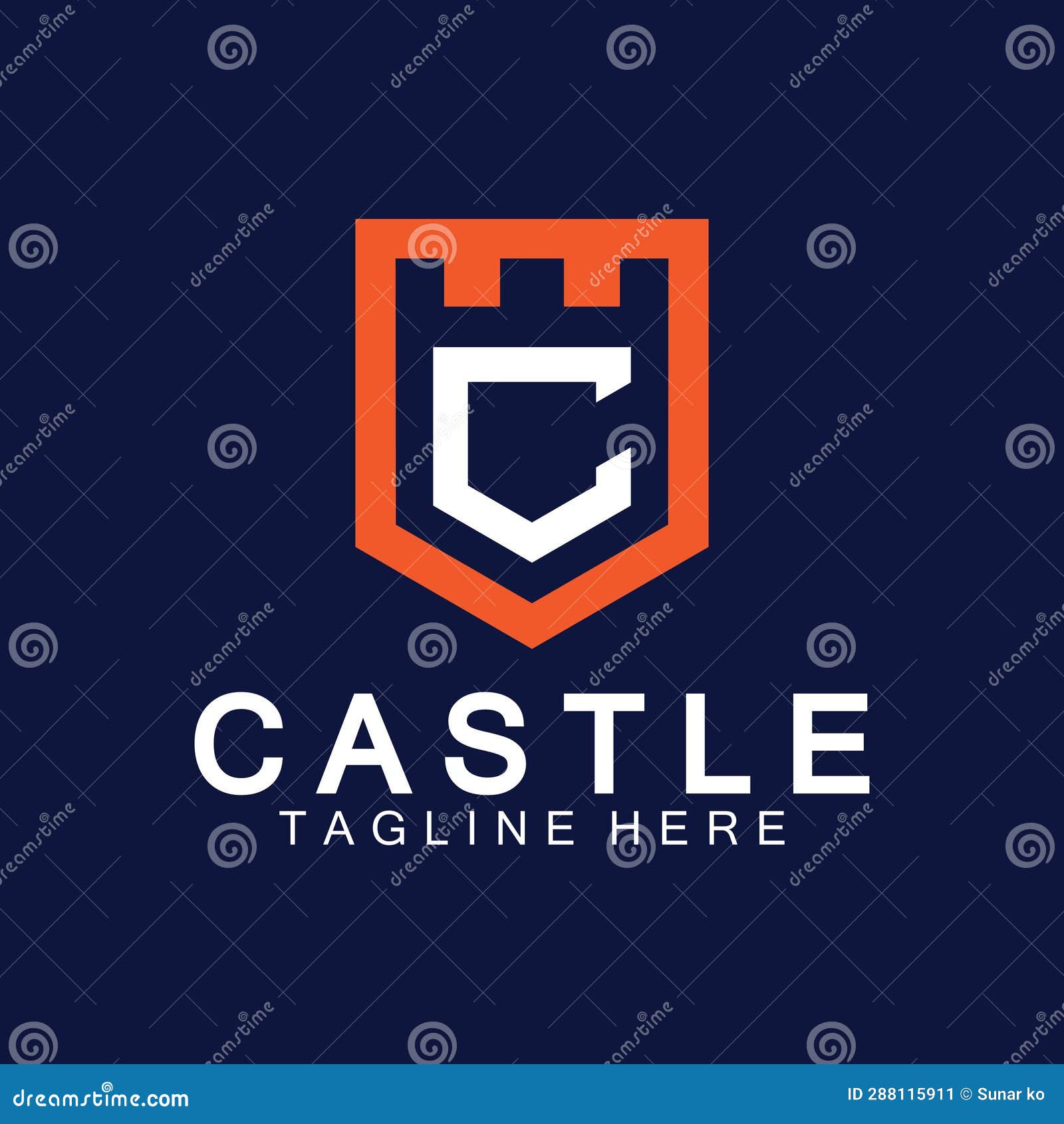 Letter C Castle Logo Icon Design Template Stock Illustration ...