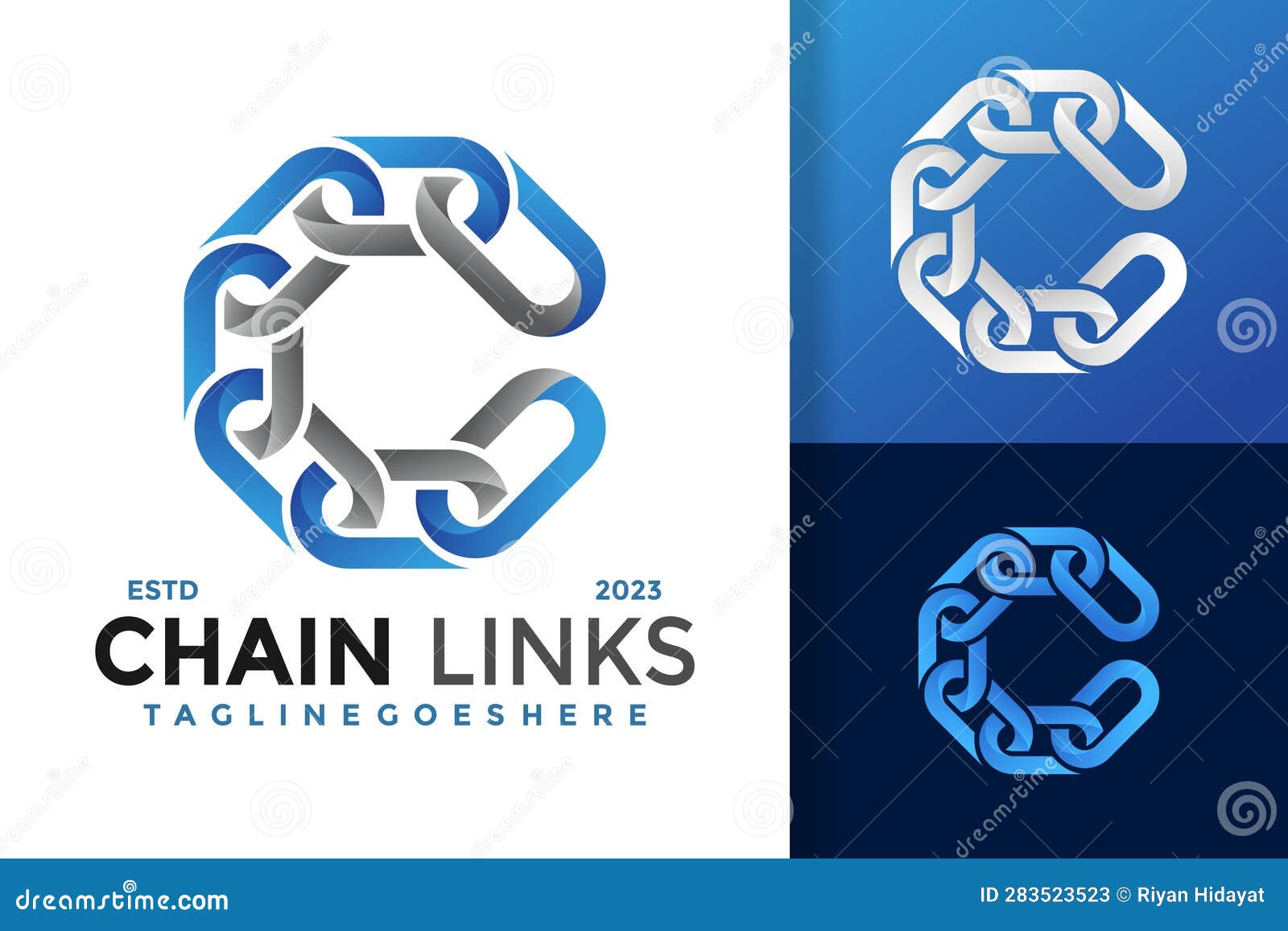 Letter C Chain Links Logo Design Vector Symbol Icon Illustration Stock ...